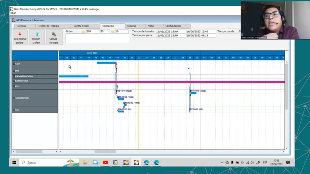 Planificación Avanzada de la Producción (APS) con BEAS manufacturing - Poligonnus